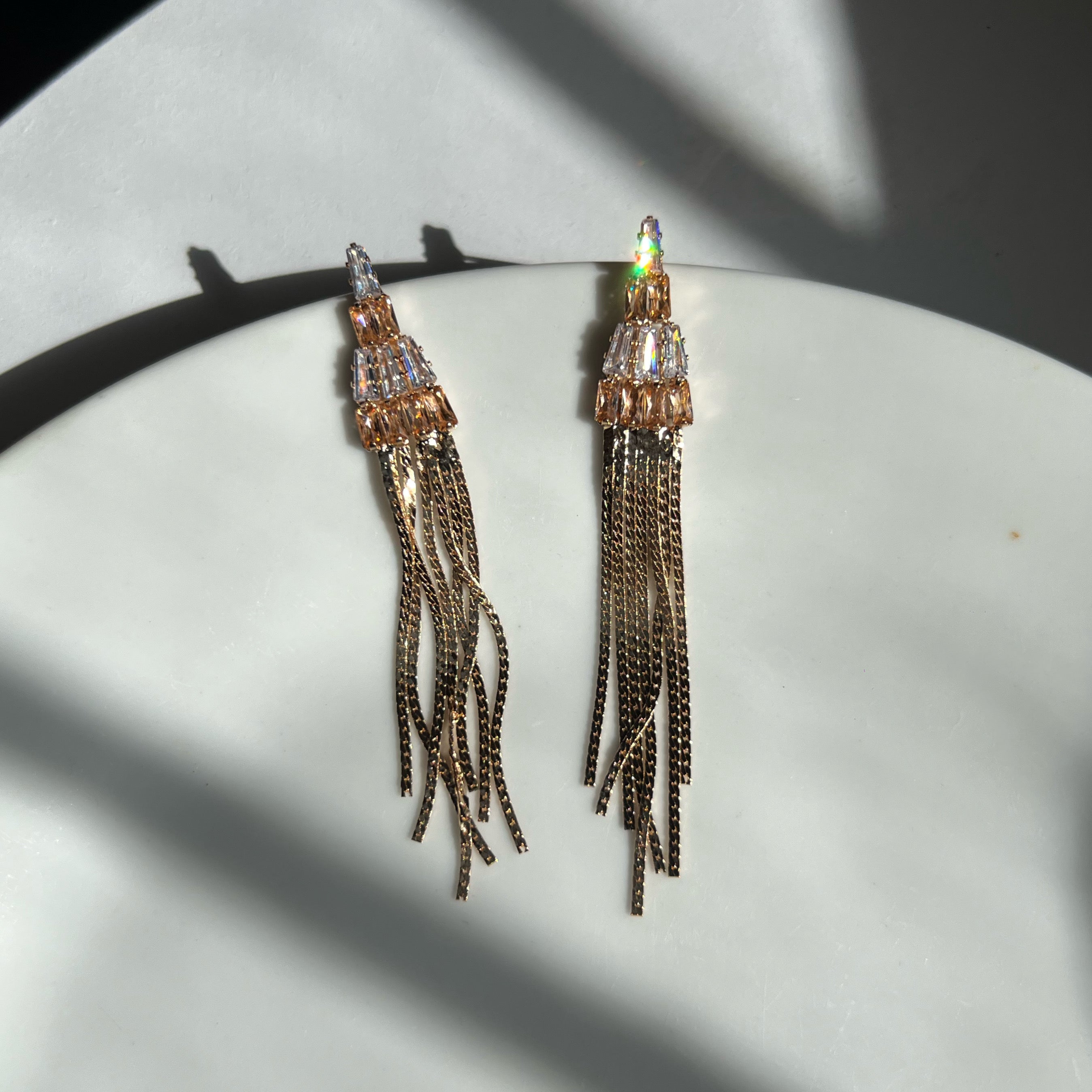 Golden drop earings – Misoki