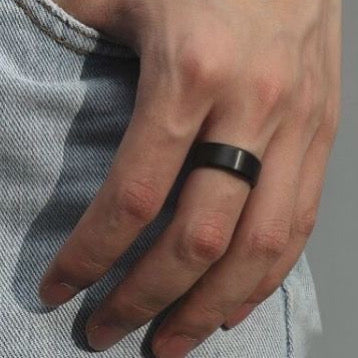 Titanium black ring - black – Misoki