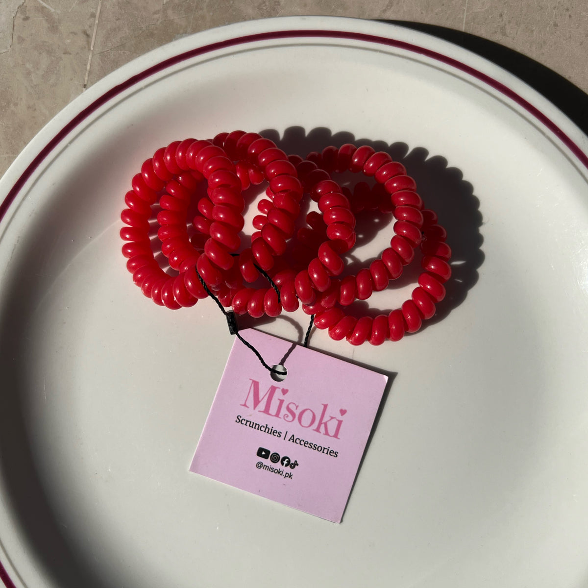 Pack of 5 spirals - cherry – Misoki