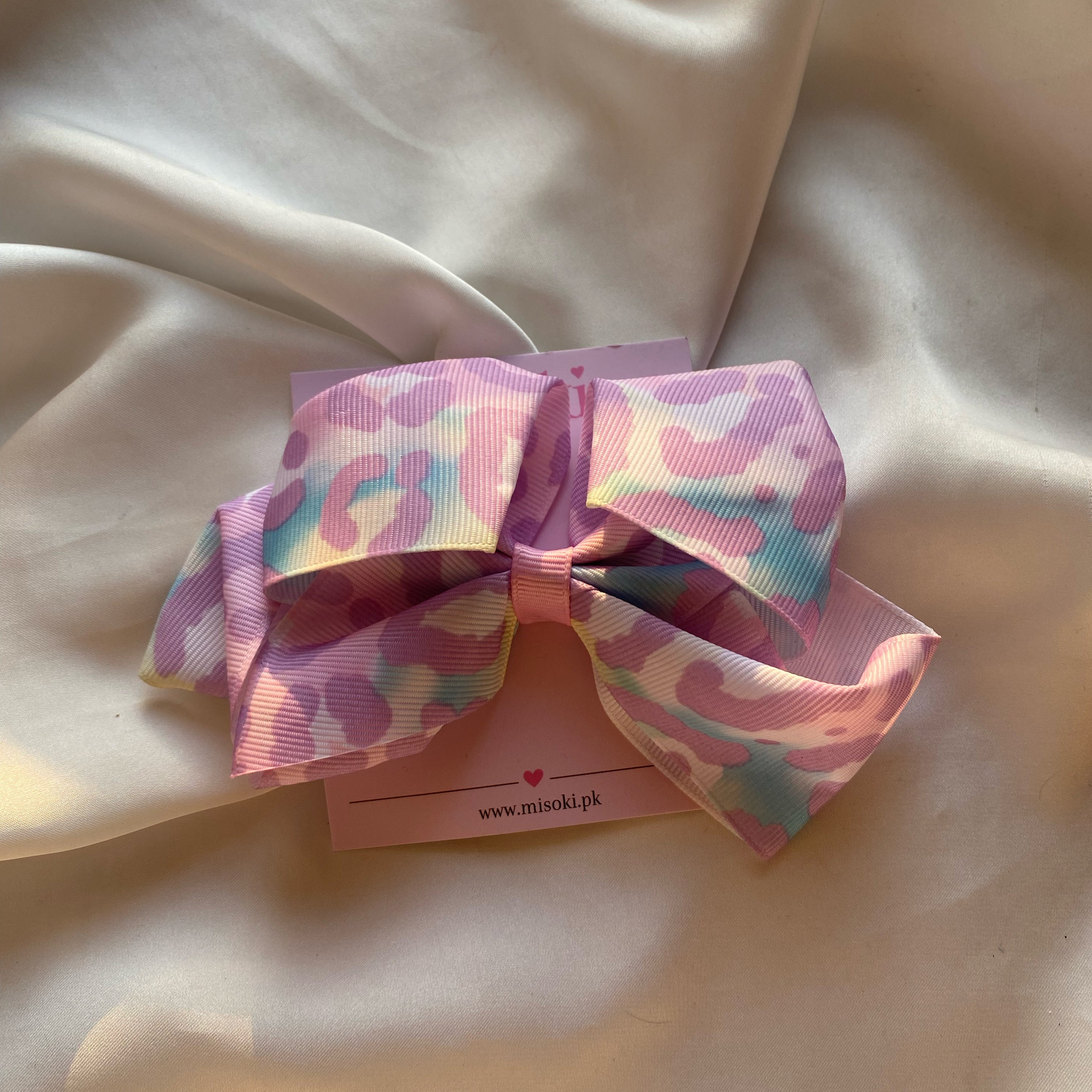 Unicorn printed bow clip – Misoki