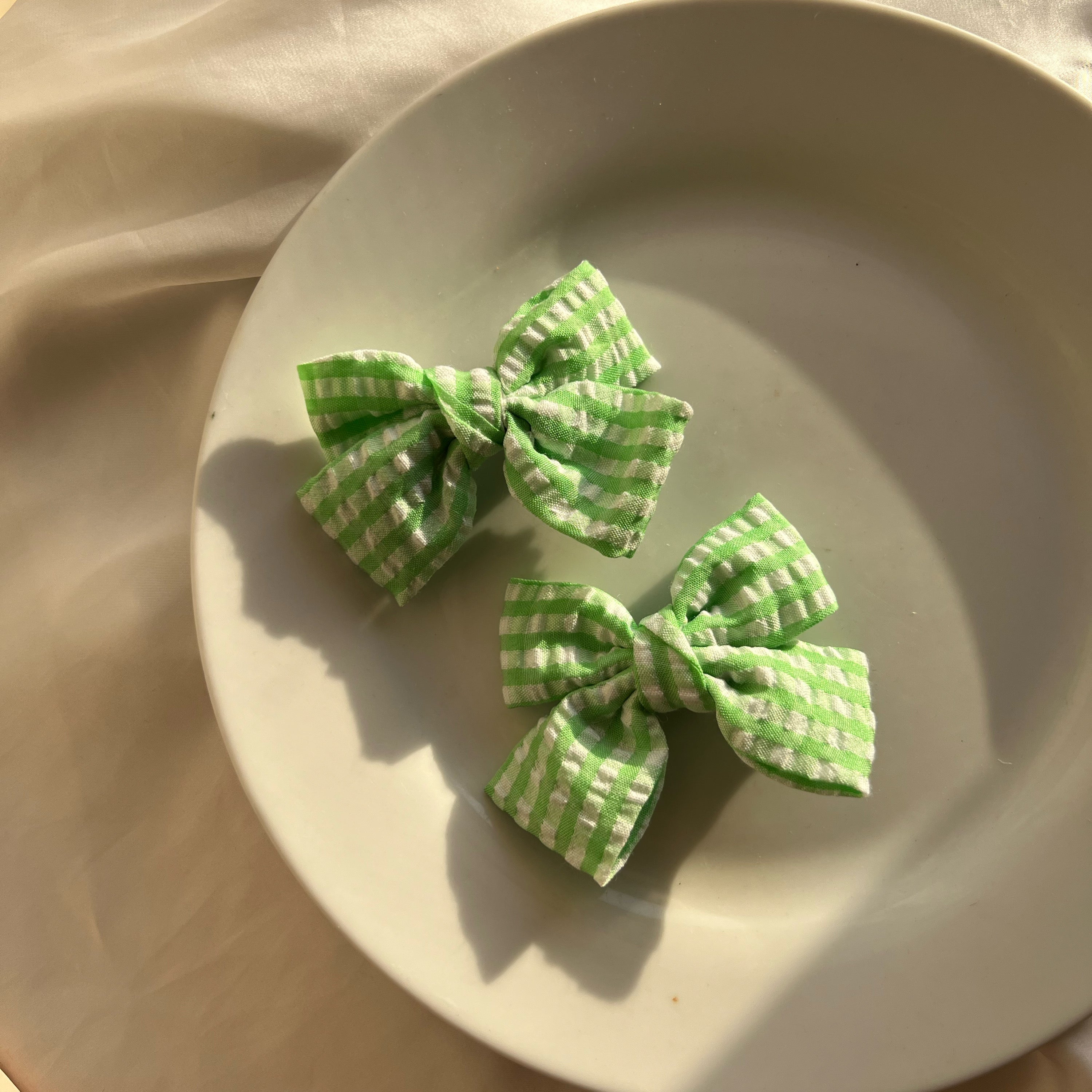 Green candy bow clip – Misoki