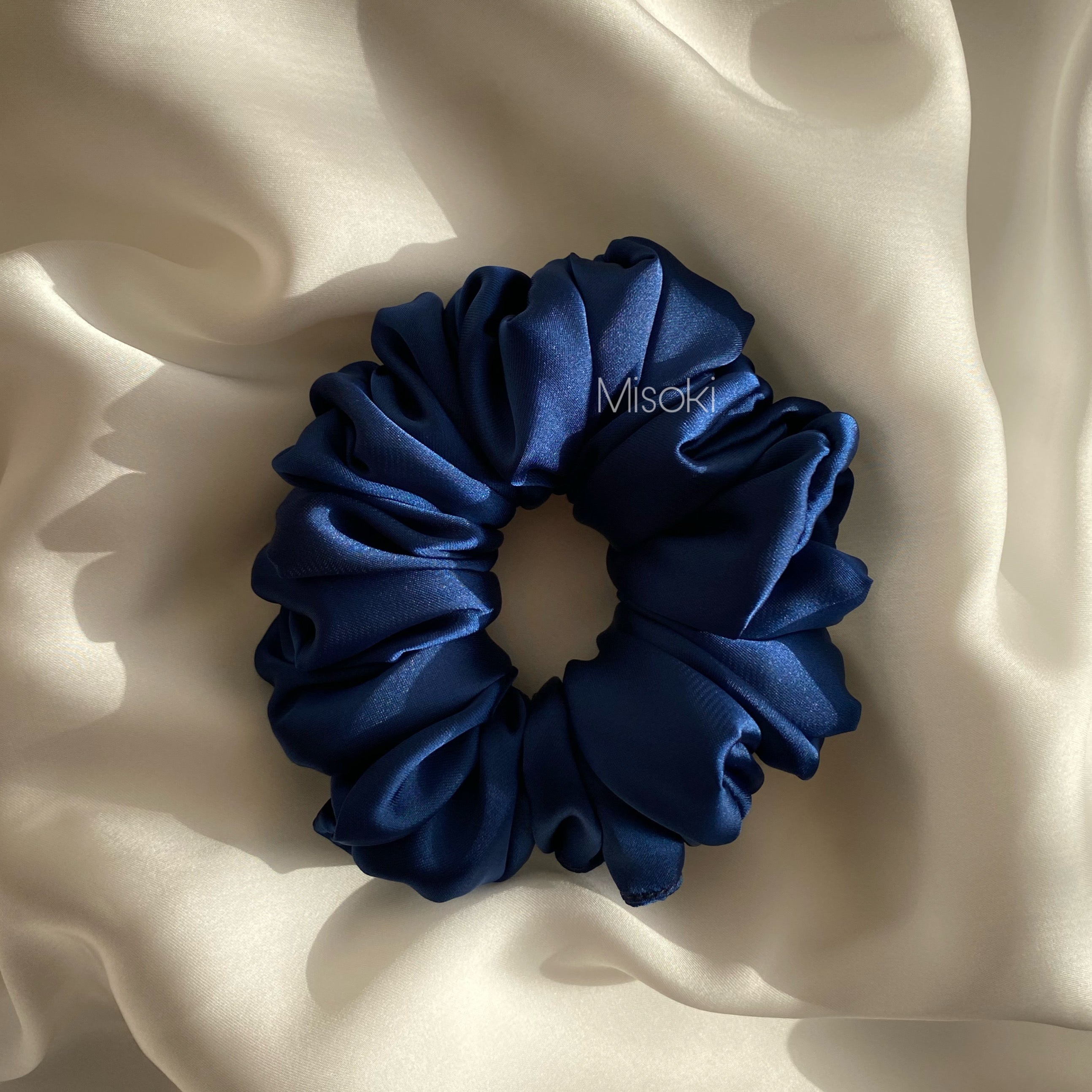 Metallic Navy blue - scrunchie – Misoki