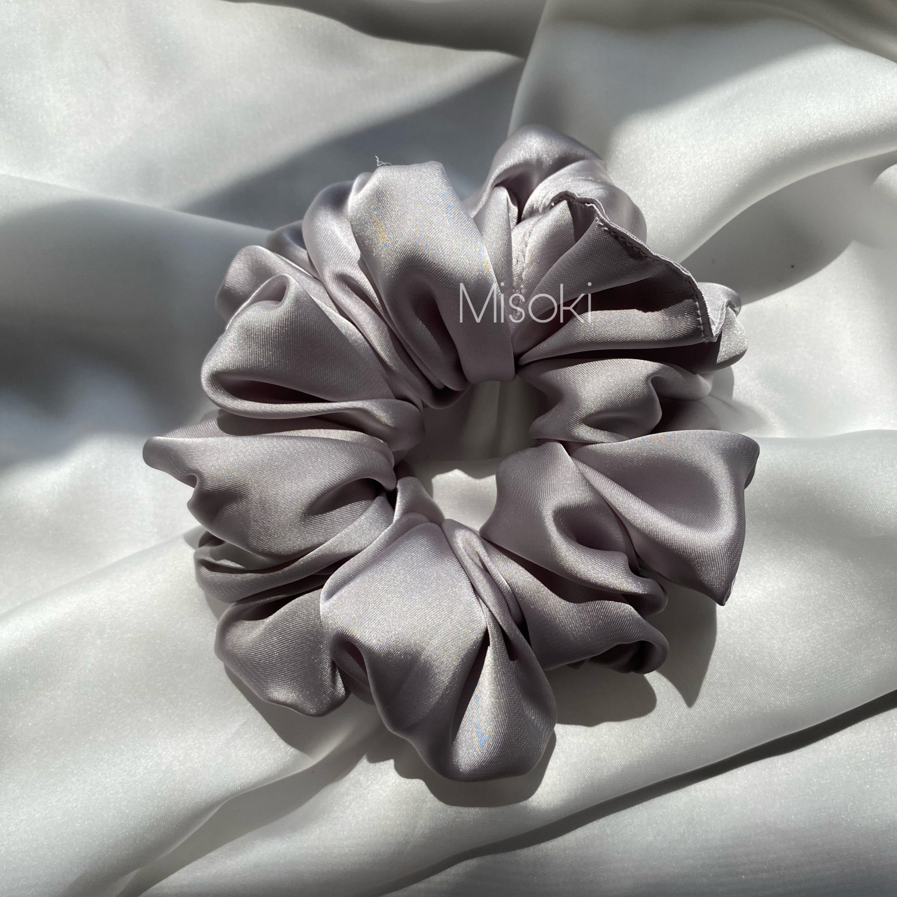 Metallic silver - scrunchie – Misoki